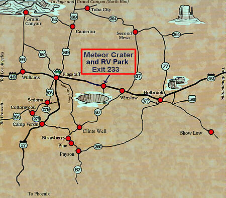 Barringer Meteor Crater Arizona - Las Vegas Reiseführer